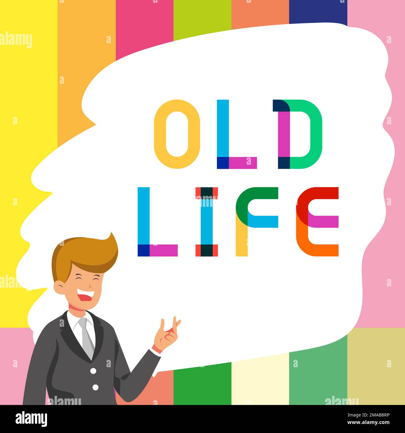 Hand writing sign Old Life. Business concept the way I was in the past ...