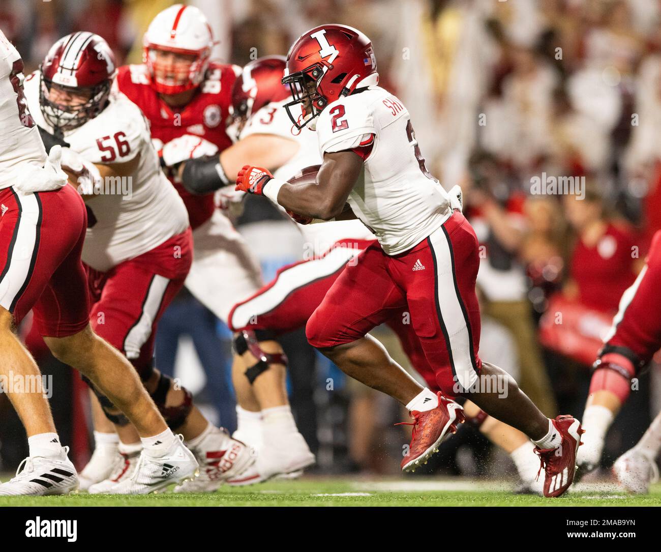 Indiana running back Shaun Shivers (2) rushes against Nebraska during ...