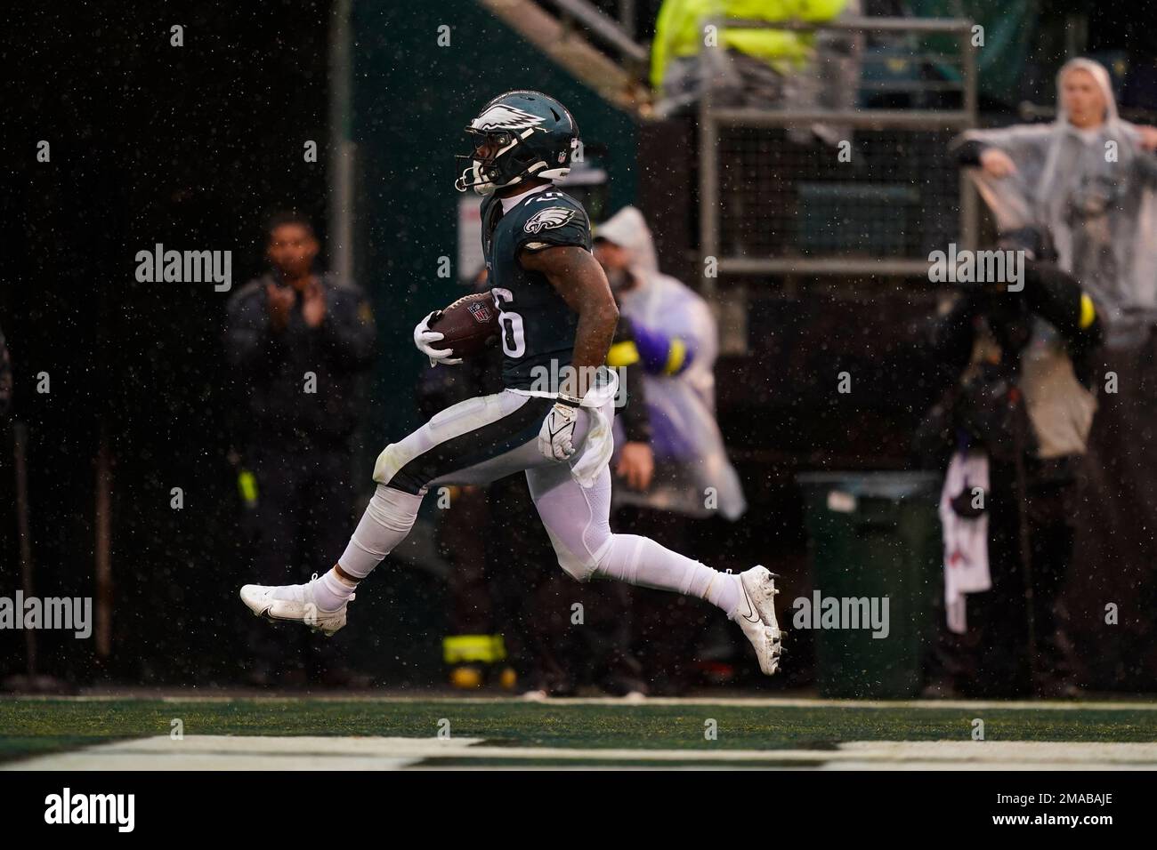 Philadelphia Eagles' Miles Sanders plays during an NFL football game ...