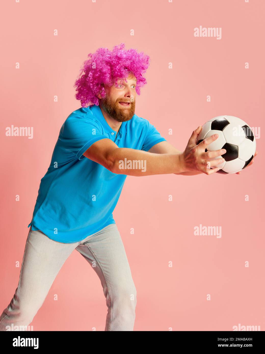 Football fan with megaphone hi-res stock photography and images - Alamy