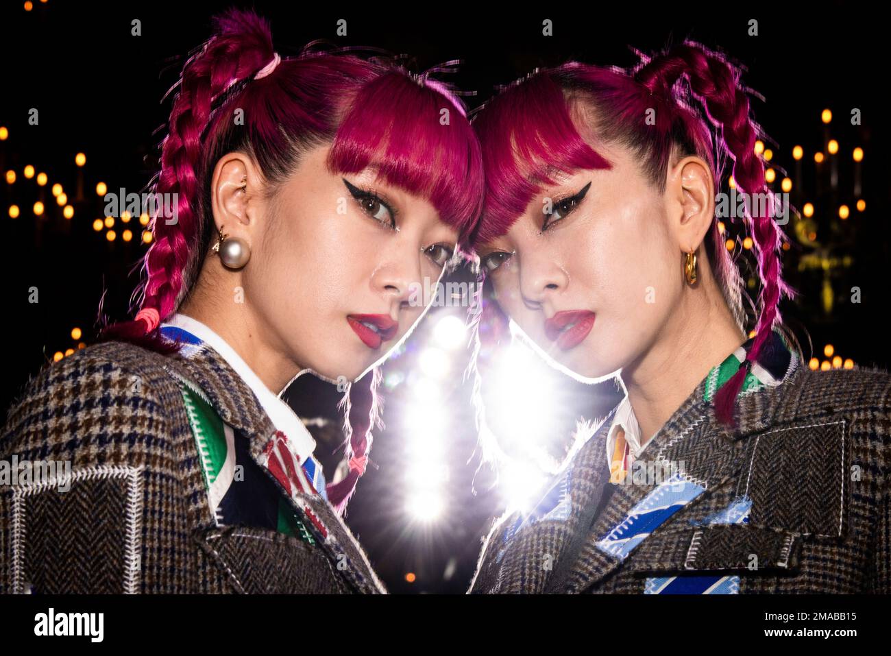 Amiaya attend the Thom Browne ready-to-wear Spring/Summer 2023 fashion ...