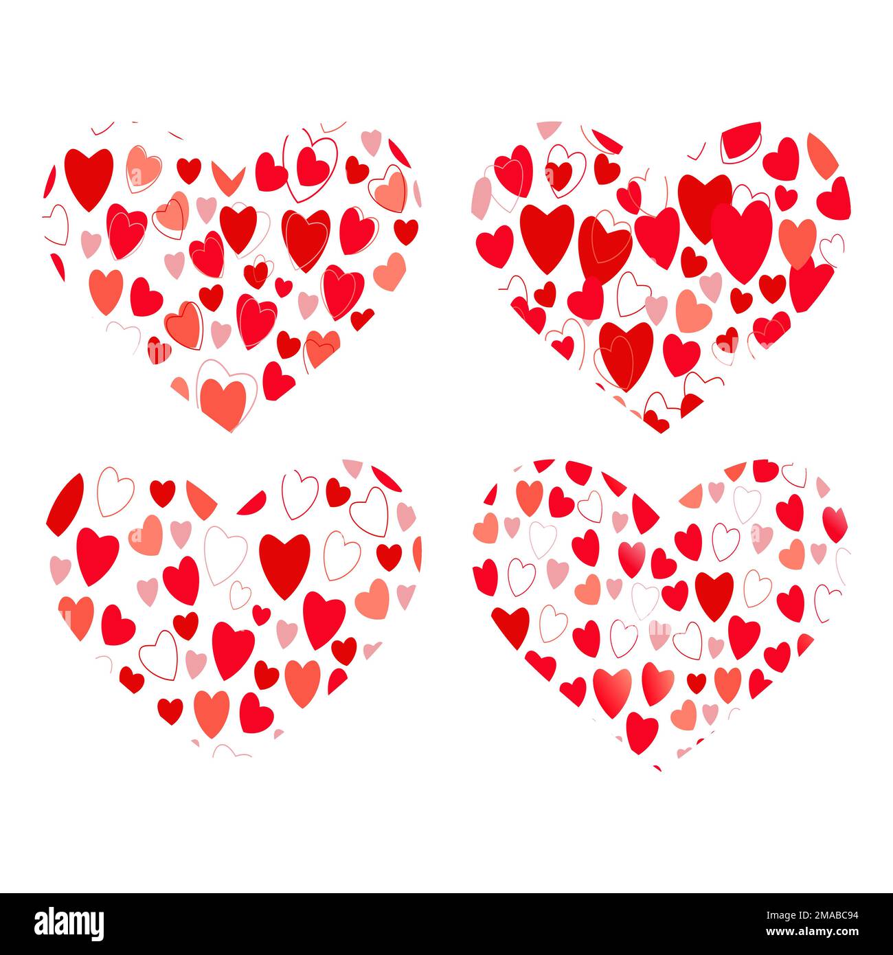 Collection of hearts with little hearts for web site, love symbol ...