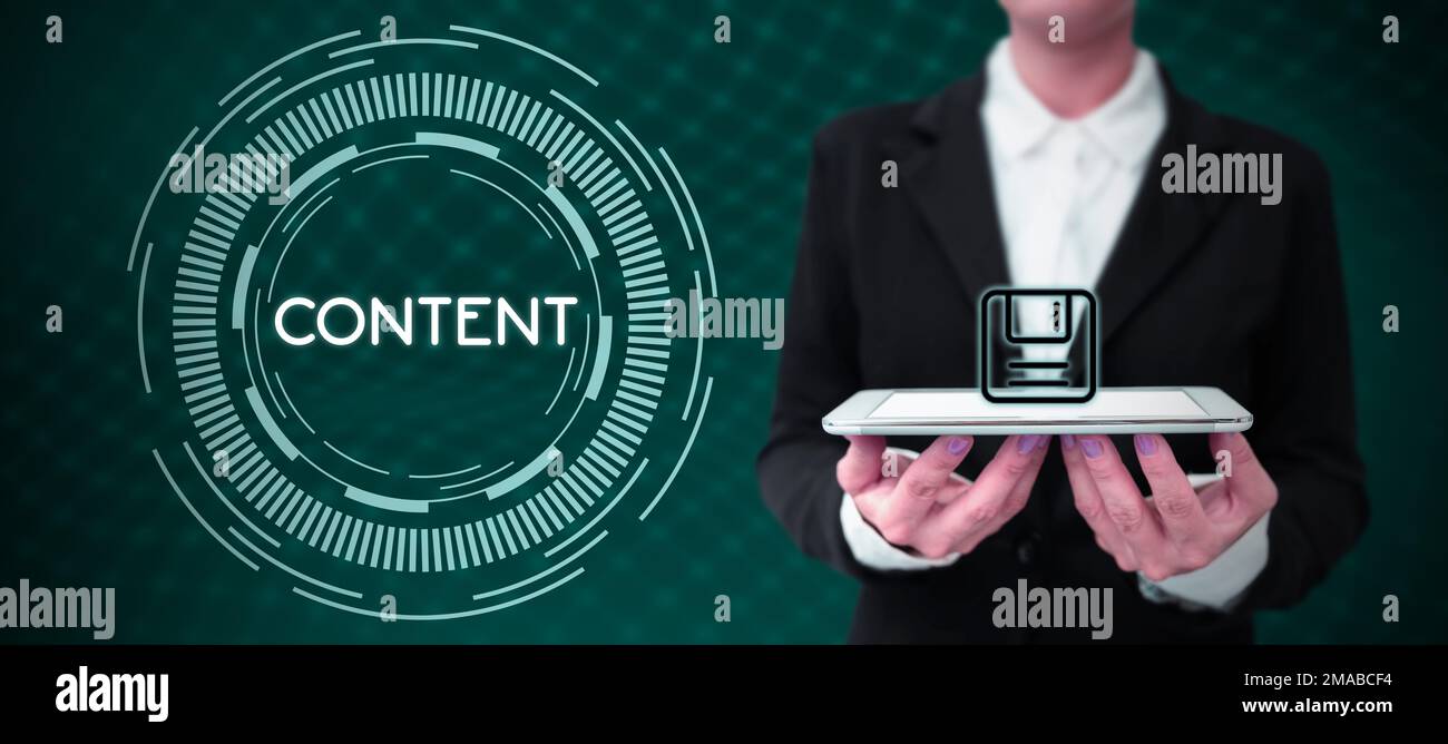 Handwriting text Content. Business concept Things included in something ...