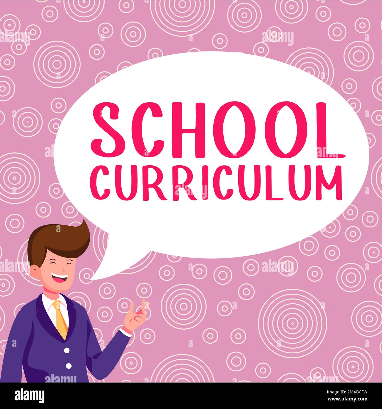 Writing displaying text School Curriculum. Business overview designed ...