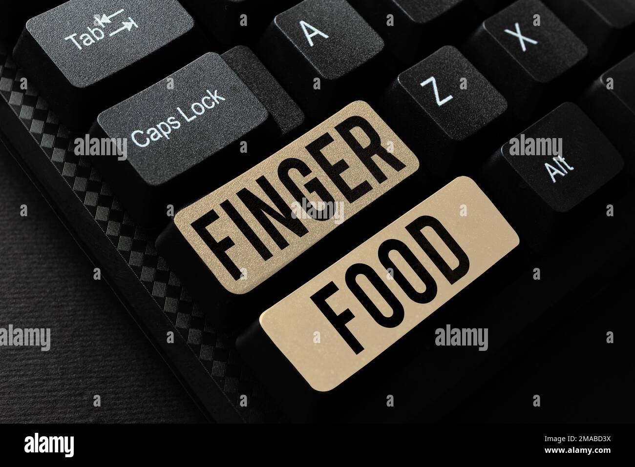 Handwriting text Finger Food. Conceptual photo products and digestives ...