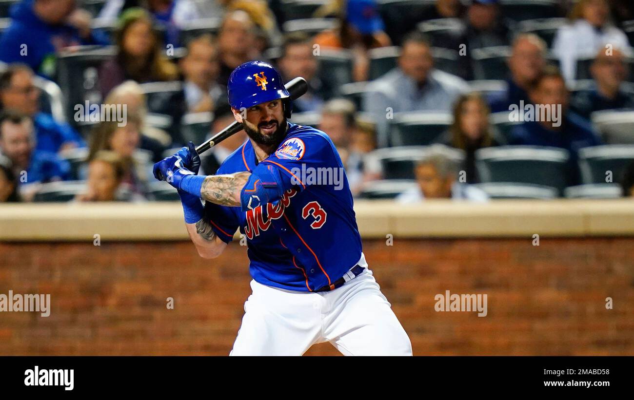 New York Mets' Tomas Nido (3) during the fourth inning of a baseball ...