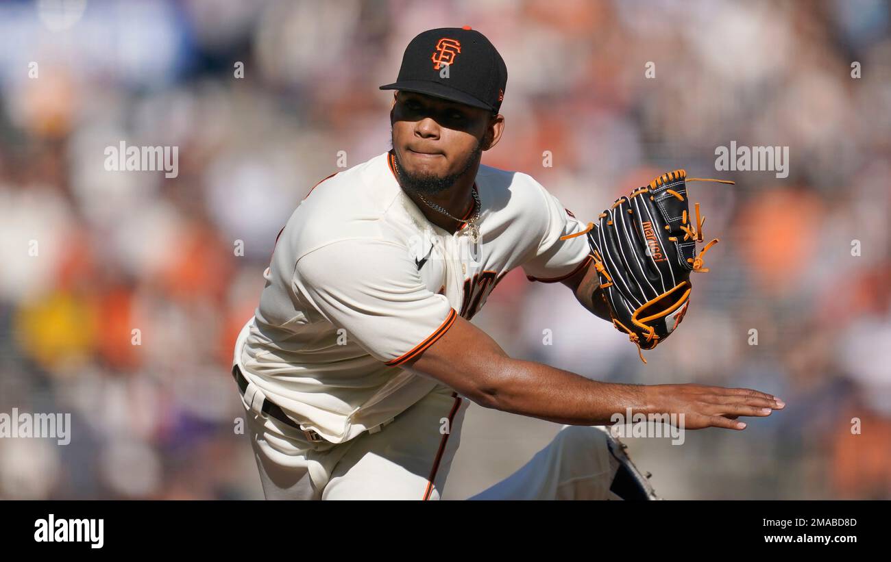San Francisco Giants' Camilo Doval against the Arizona Diamondbacks ...