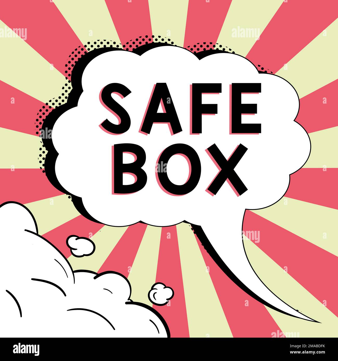 Text showing inspiration Safe Box. Business concept A small structure ...