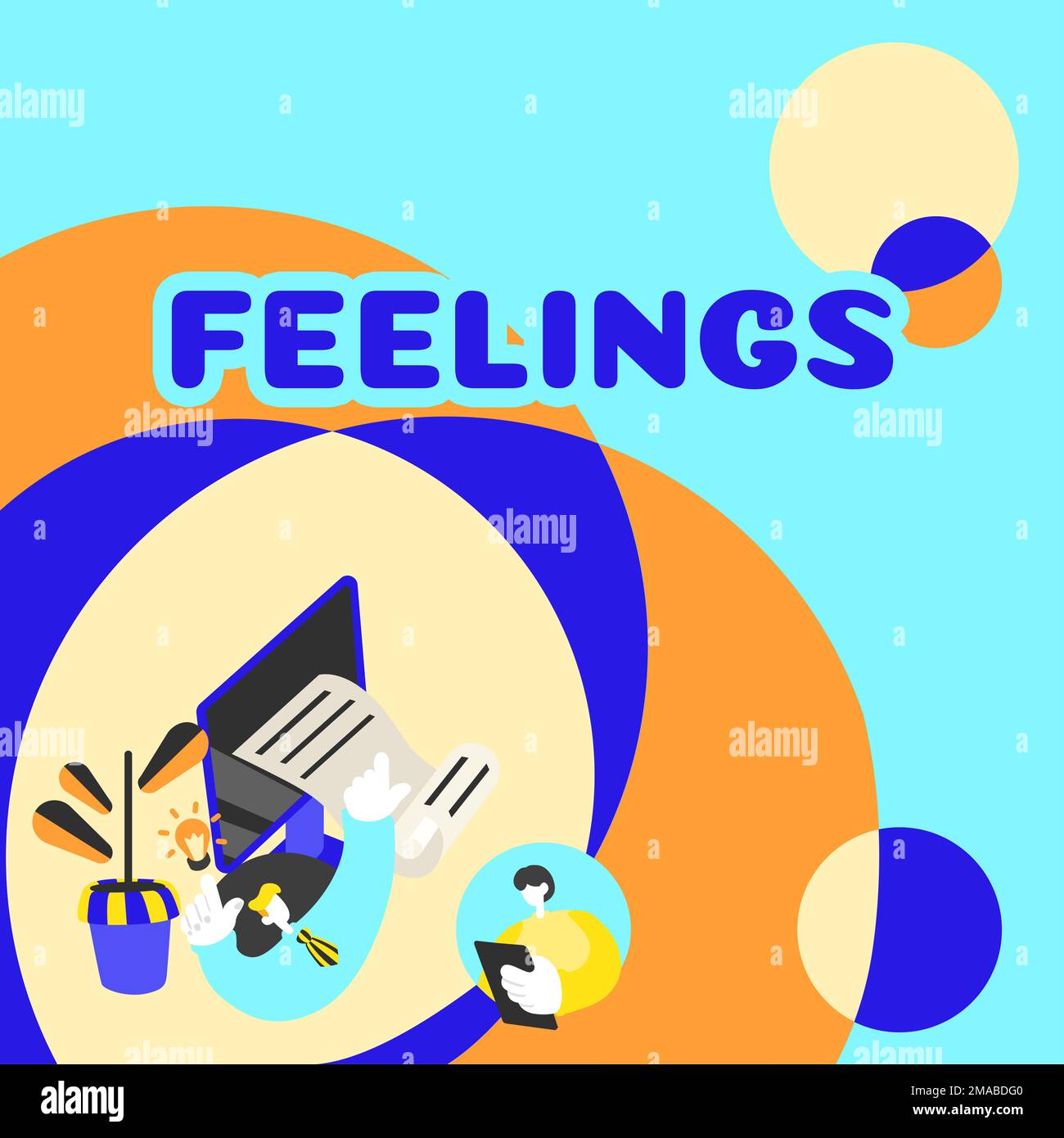 Text sign showing Feelings. Internet Concept causing happy positive ...