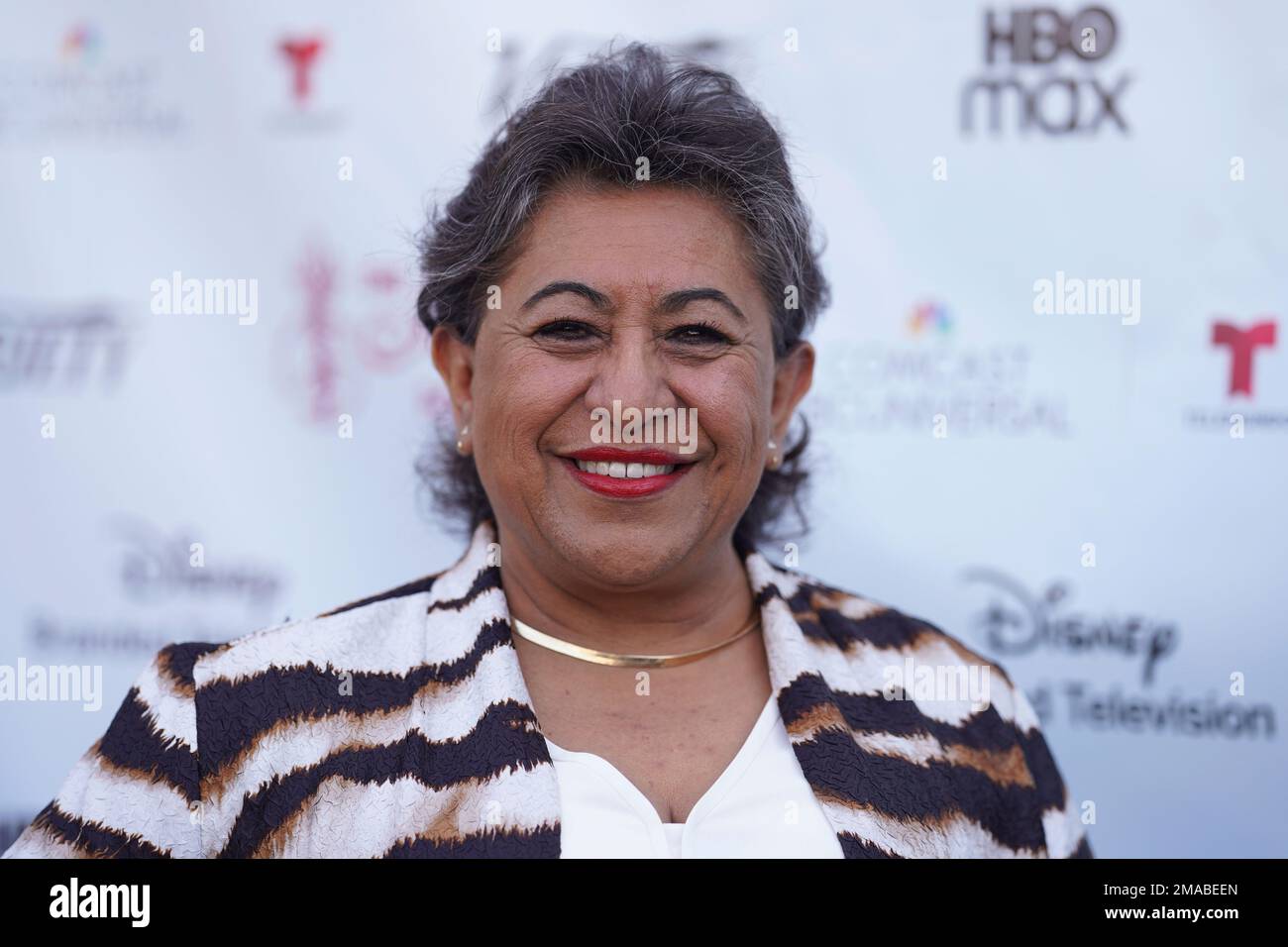 Laura Patalano arrives at the Imagen Awards on Sunday, Oct. 2, 2022, at ...