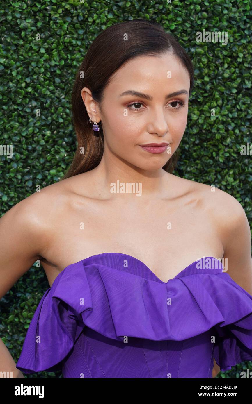 Aimee Carrero arrives at the Imagen Awards on Sunday, Oct. 2, 2022, at ...