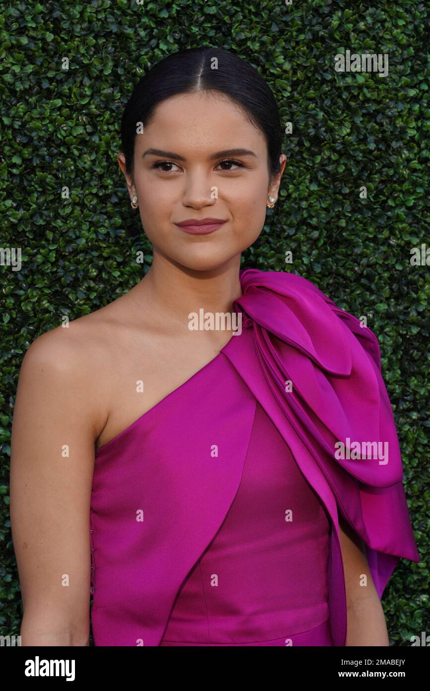 Victoria Moroles arrives at the Imagen Awards on Sunday, Oct. 2, 2022, at LA Plaza de Cultura y ...