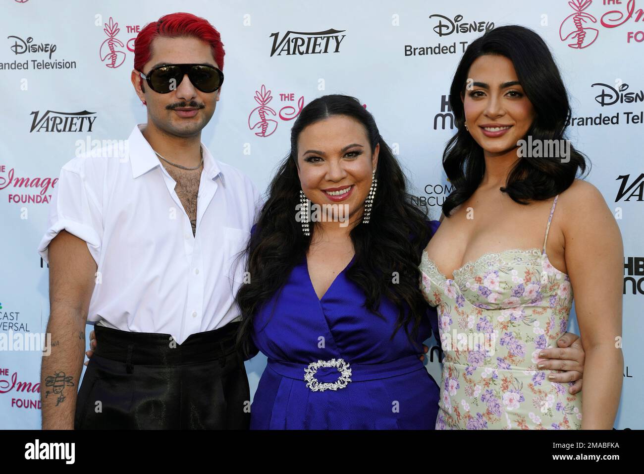 Mark Indelicato, from left, Gloria Calderon Kellett and Emeraude Toubia ...