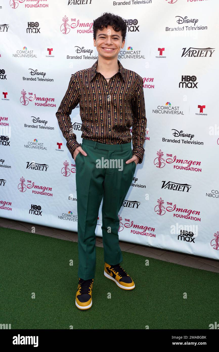 Raphael Alejandro arrives at the Imagen Awards on Sunday, Oct. 2, 2022 ...