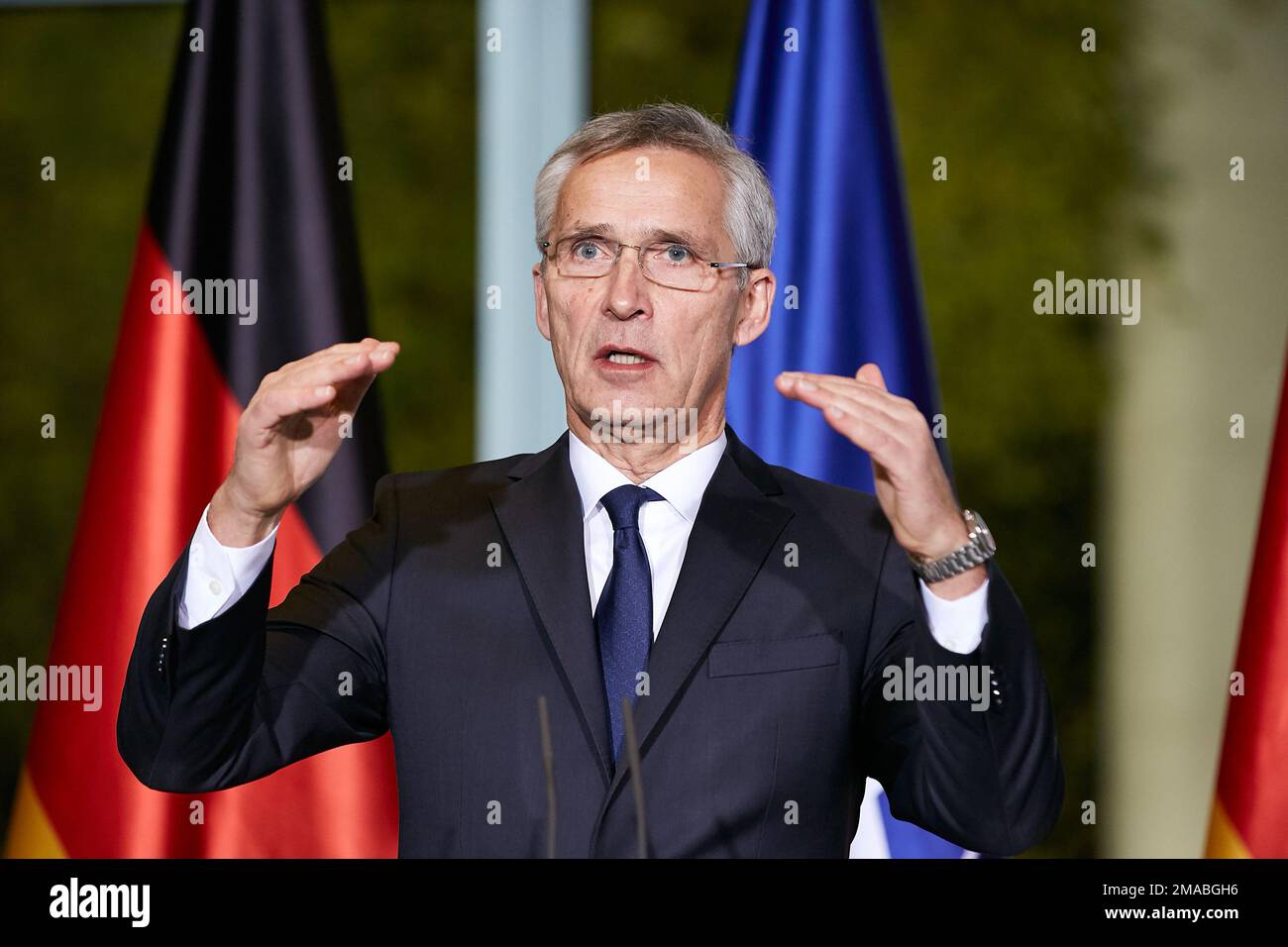 01.12.2022, Germany, Berlin, Berlin - NATO Secretary General Jens ...