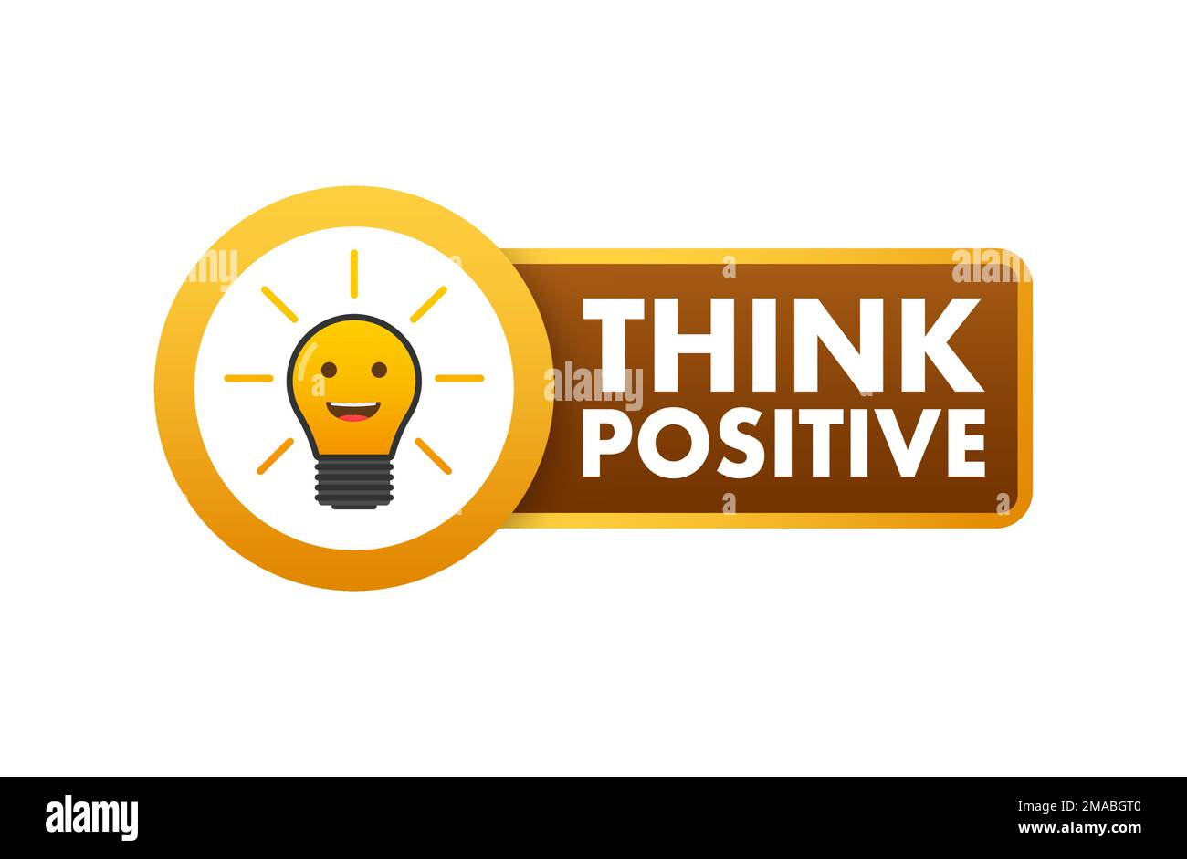 Think positive. Motivation inscription. Vector stock illustration Stock ...