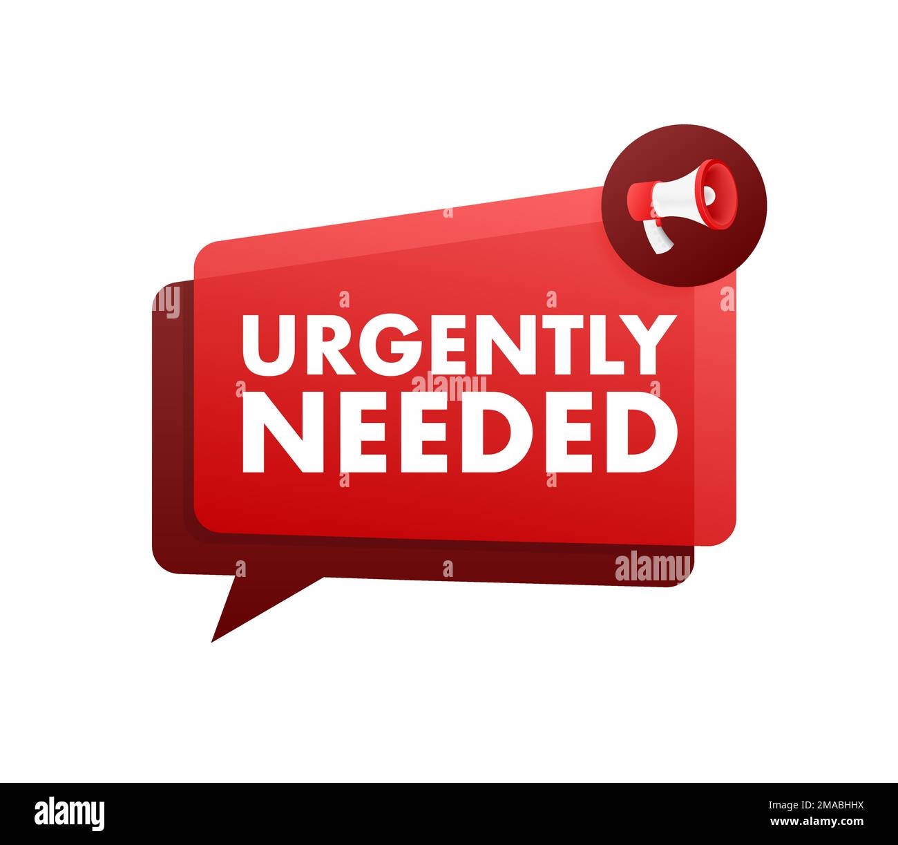 Hand Holding Megaphone with Urgently Needed. Megaphone banner. Web ...