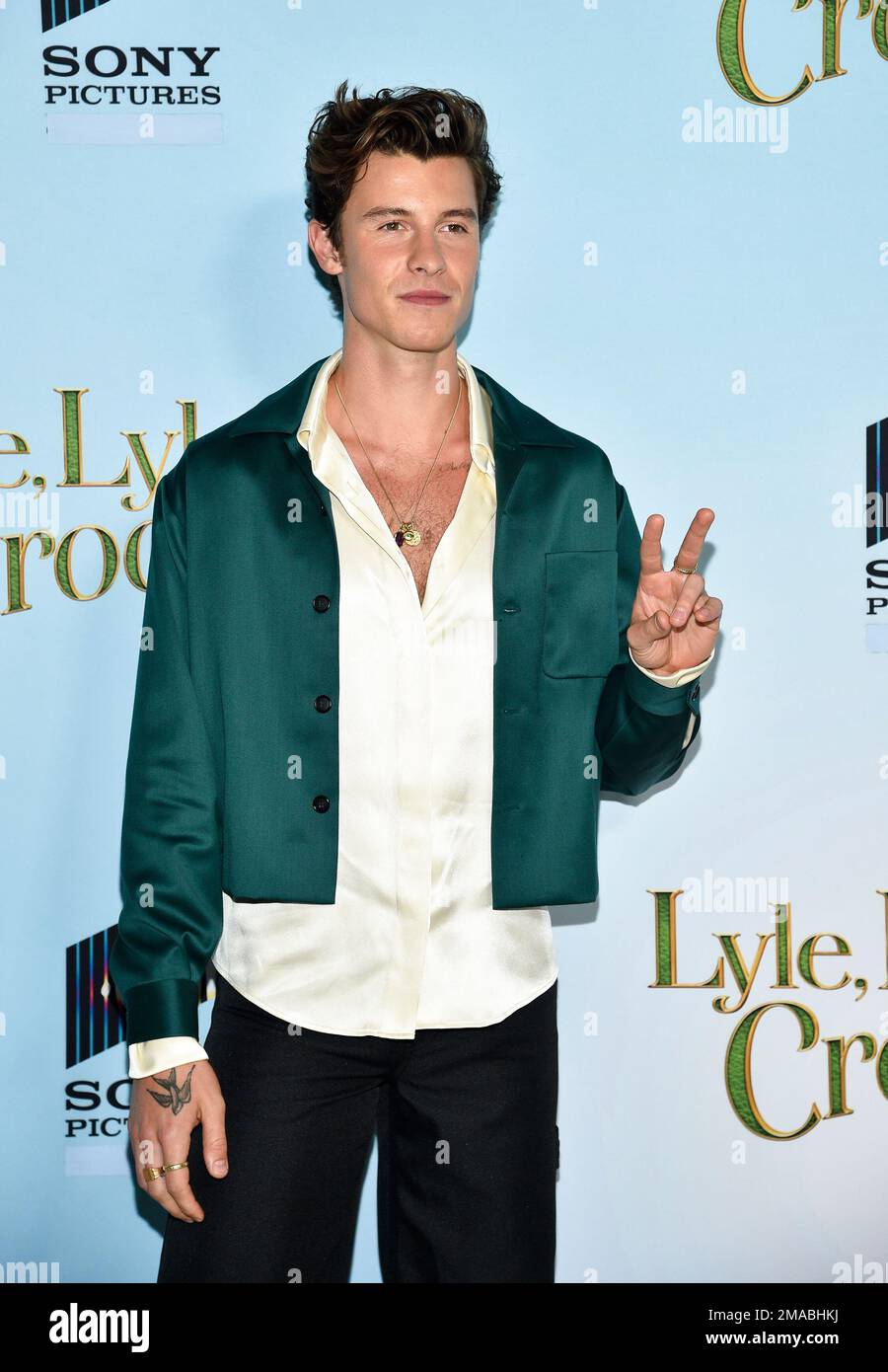Shawn Mendes attends the premiere of "Lyle, Lyle, Crocodile" at AMC ...