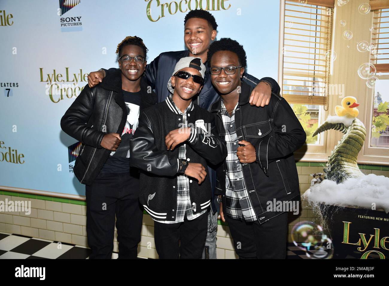 WanMor singing group attends the premiere of "Lyle, Lyle, Crocodile" at ...