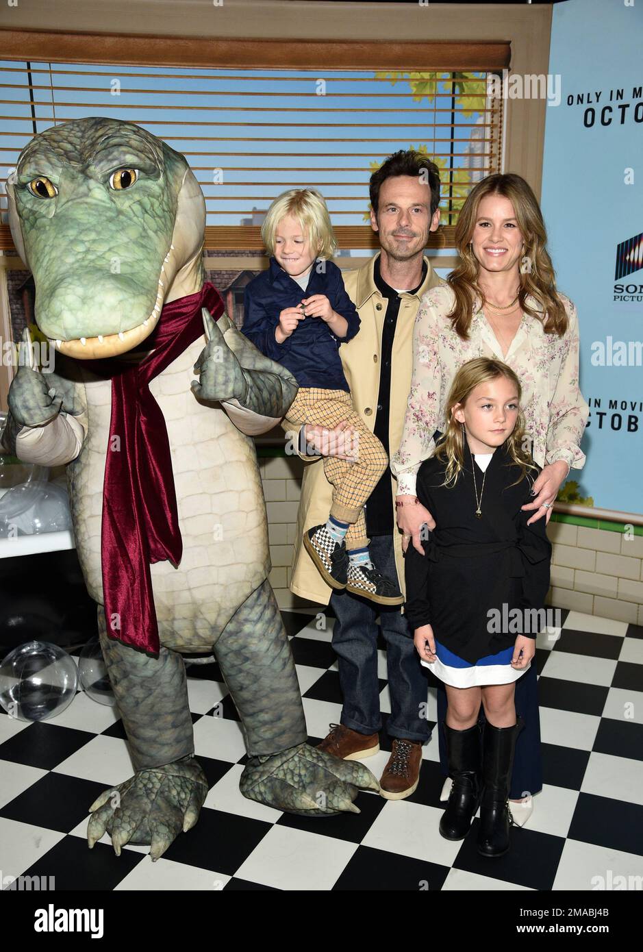 Scoot McNairy and family attend the premiere of "Lyle, Lyle, Crocodile ...