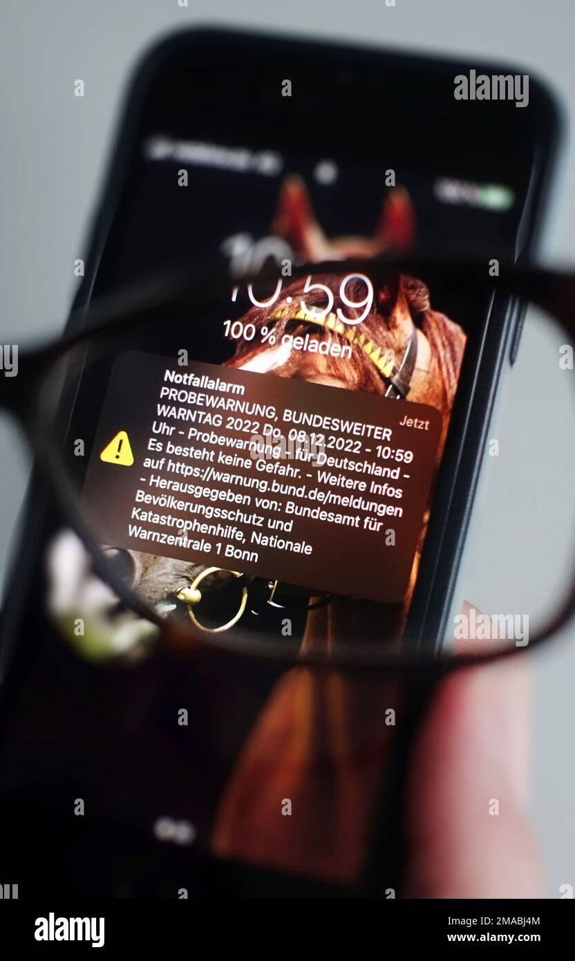 08.12.2022, Germany, , Berlin - View through glasses of the emergency ...