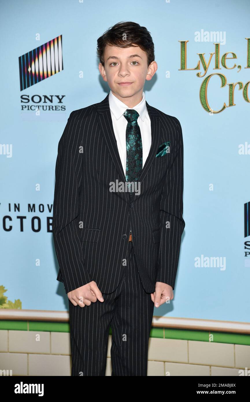 Winslow Fegley attends the premiere of "Lyle, Lyle, Crocodile" at AMC ...