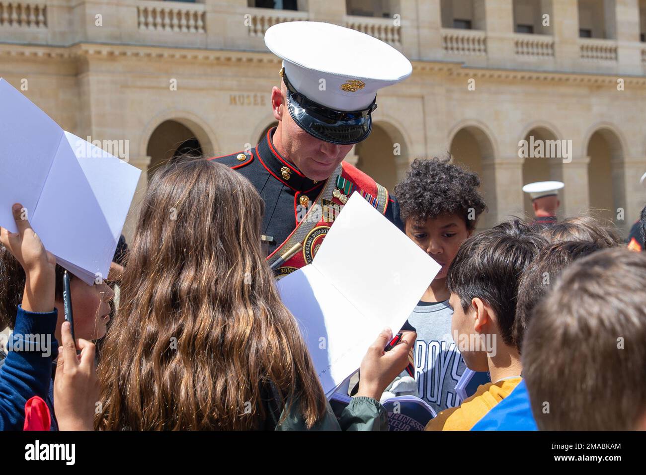 U.S. Marine Corps Gunnery Sgt. Bryan Williams, the Drum Major with the ...