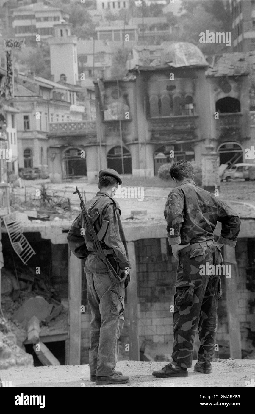 22.06.1992, Bosnia and Herzegovina, Canton Herzegovina-Neretva, Mostar ...