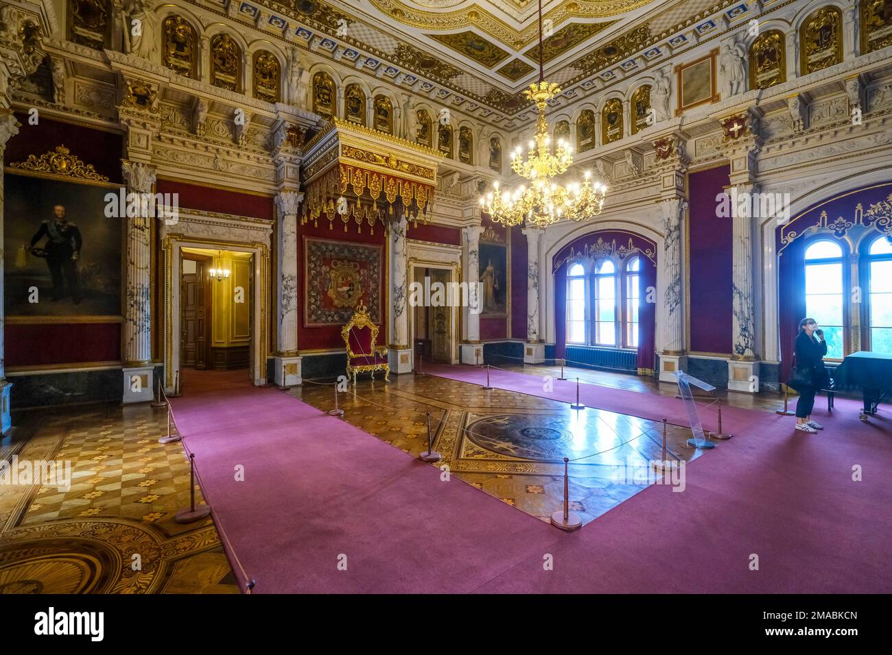 01.09.2022, Germany, Mecklenburg-Western Pomerania, Schwerin - Throne ...