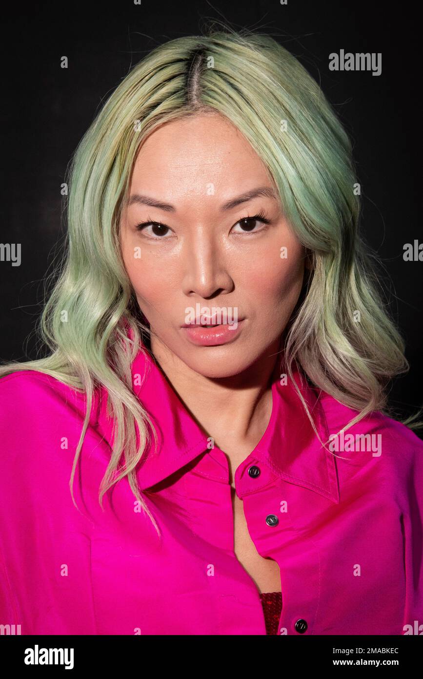 Tina Leung arrives at the Valentino ready-to-wear Spring/Summer 2023 ...