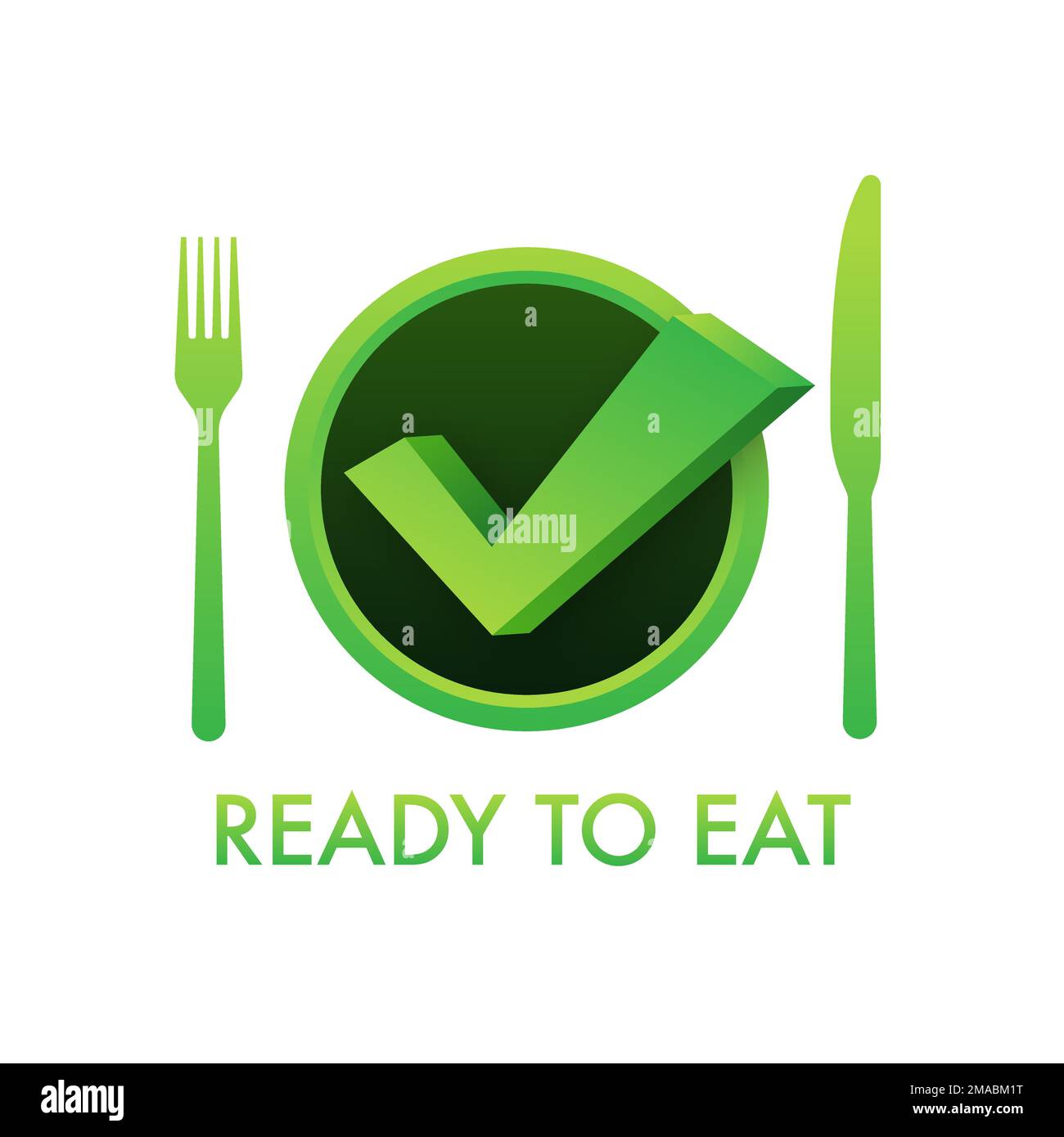Ready to eat meal sign, label. Precooked food. Vector stock ...