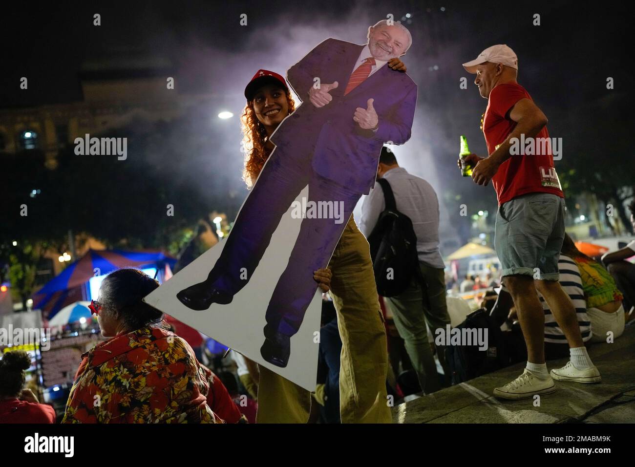 Followers of former Brazilian President Luiz Inacio "Lula" da Silva ...