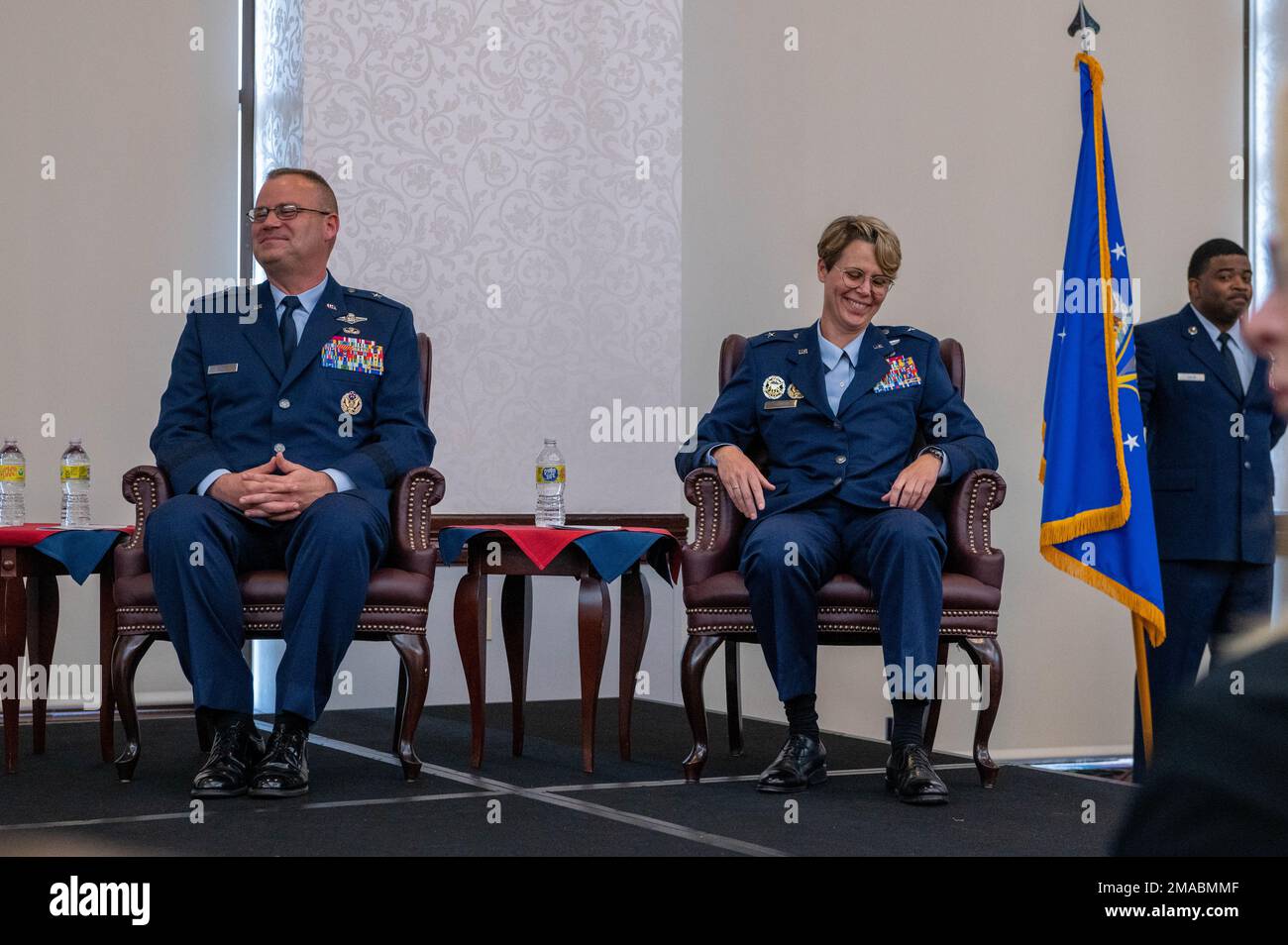 U.S. Air Force Brig. Gen. Daniel DeVoe, outgoing 618th Air Operations ...