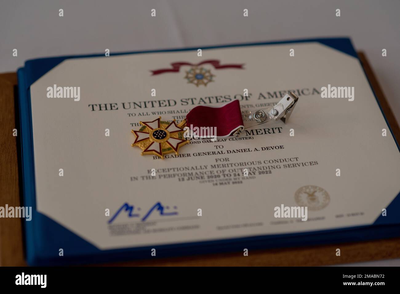 U.S. Air Force Brig. Gen. Daniel DeVoe, outgoing 618th Air Operations ...