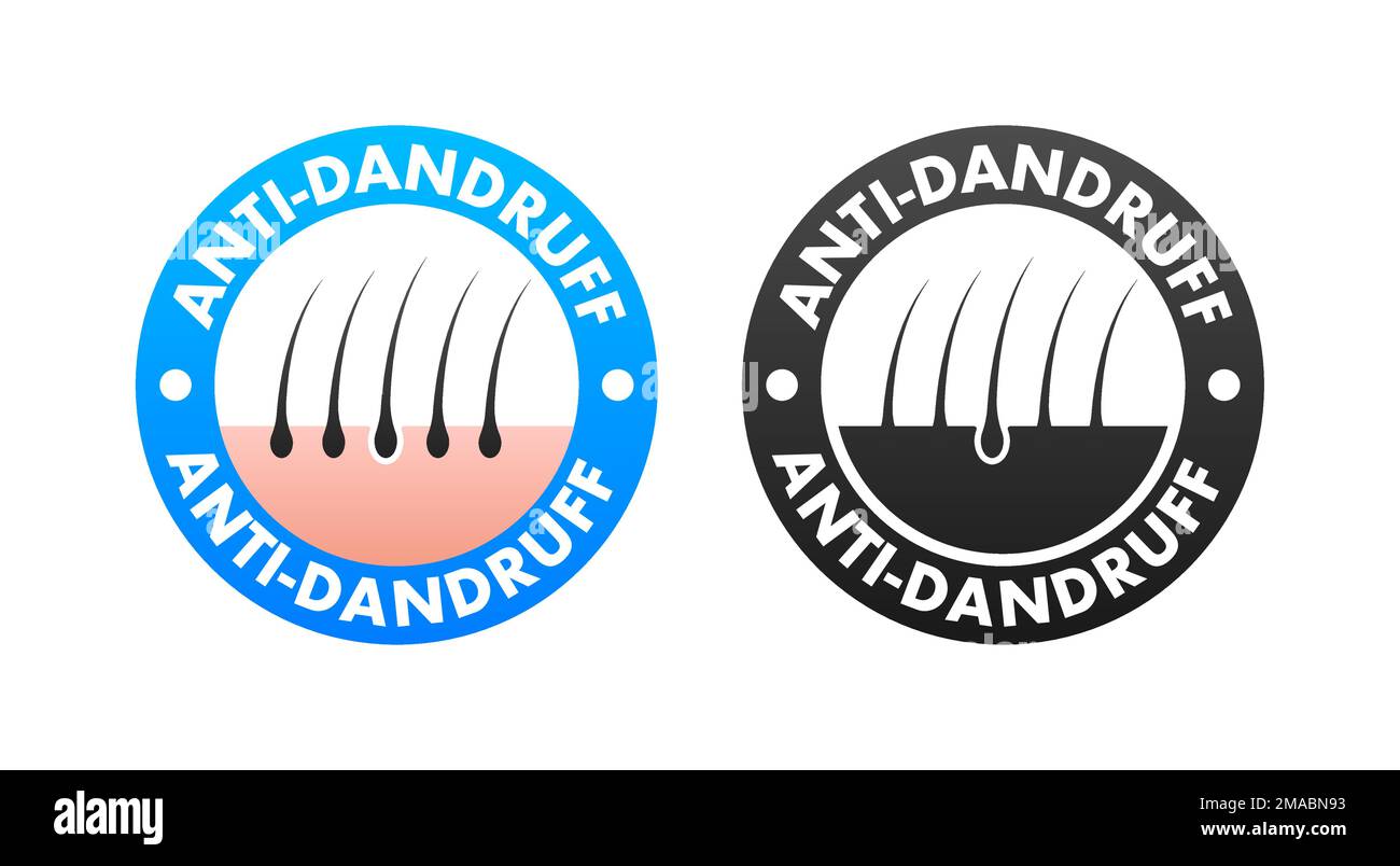 Anti Dandruff sign, label. Anti hairfall Vector stock illustration ...