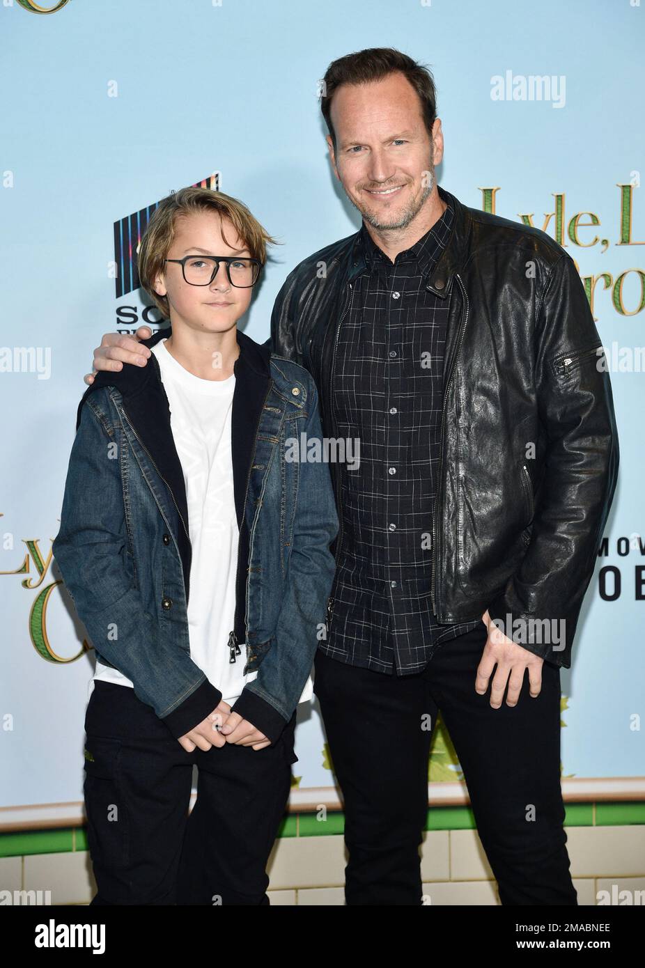Patrick Wilson, right, and son Kassian Wilson attend the premiere of ...