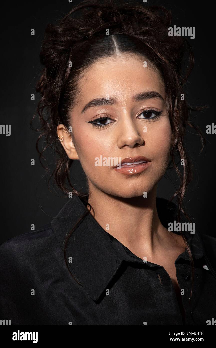 Lena Mahfouf poses for a photographer upon arrival at the Valentino ...