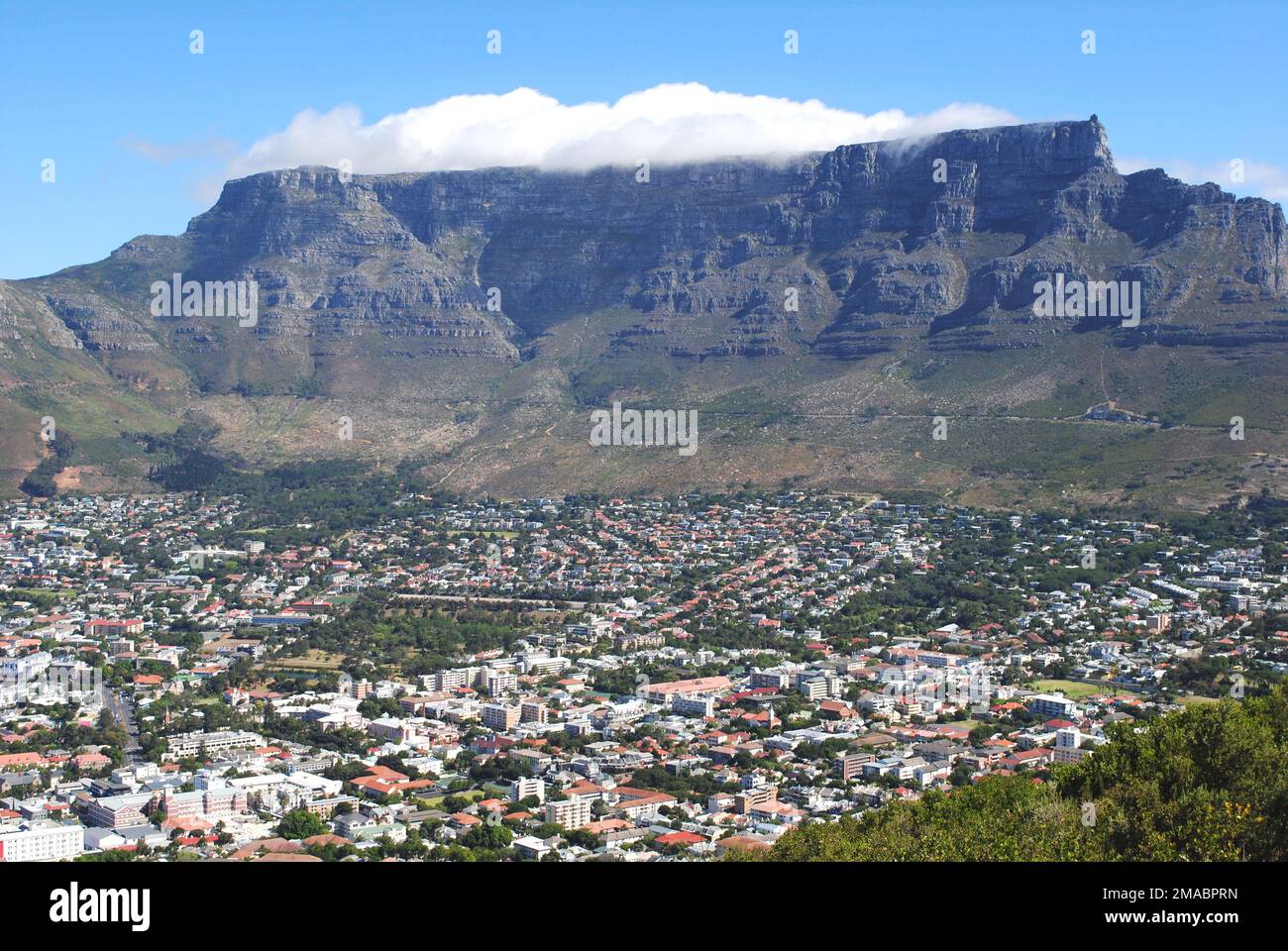 Scenic view of Table mountain and Cape Town Stock Photo - Alamy