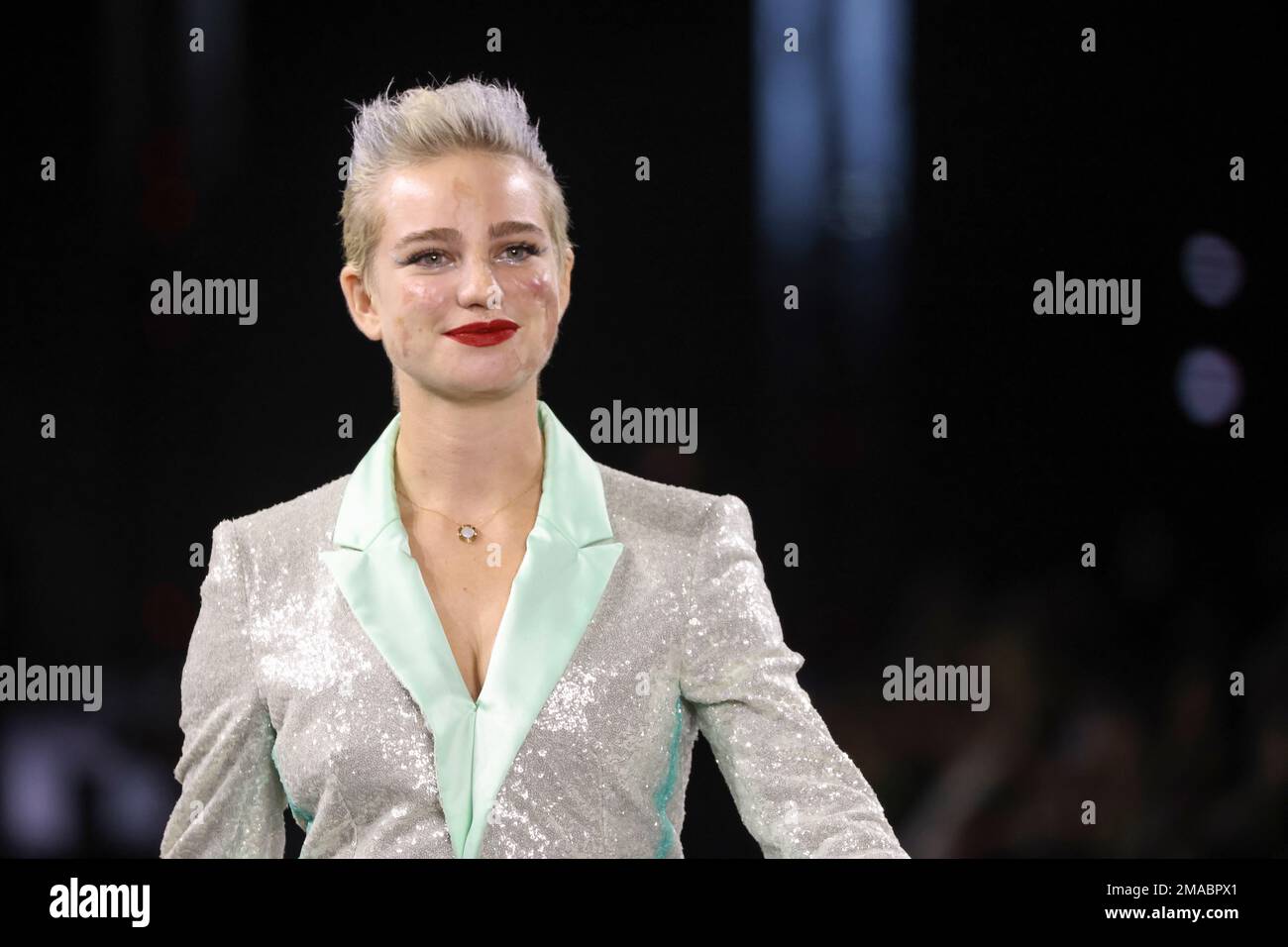 Bebe Vio Grandis wears a creation for the L'Oreal ready-to-wear Spring ...