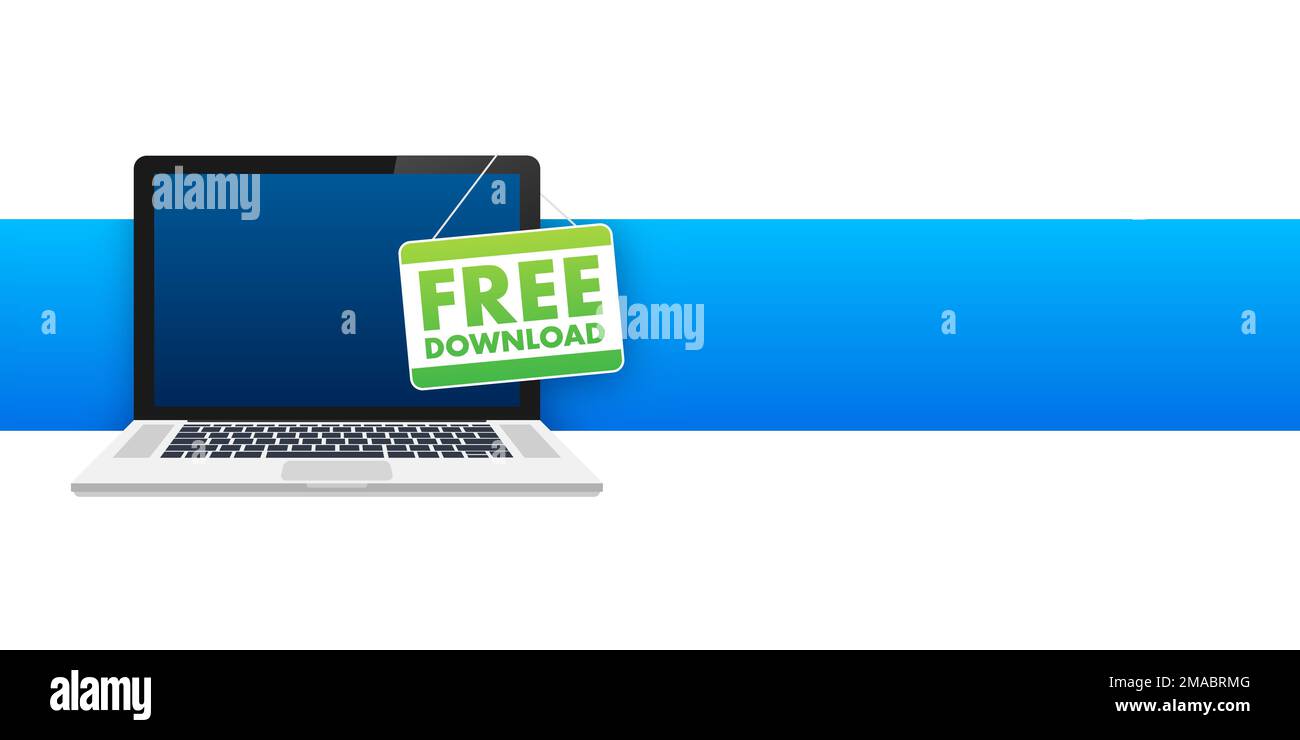 Free Download label on laptop. Vector stock illustration Stock Vector ...