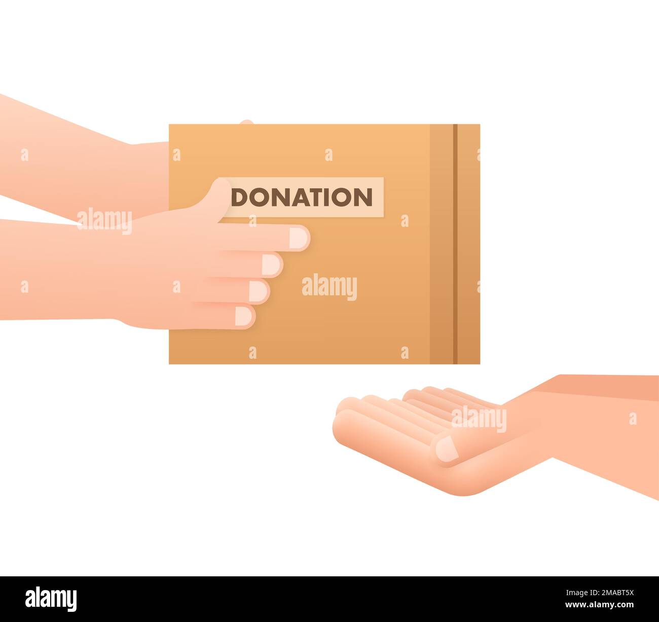 Donate money charity. Depositing coin. Donate, giving money. Vector ...