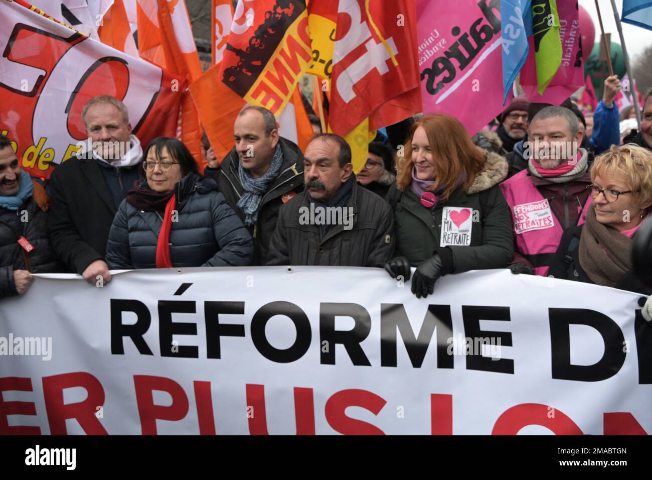 Paris, France. 19th Jan, 2023. French Democratic Confederation of ...