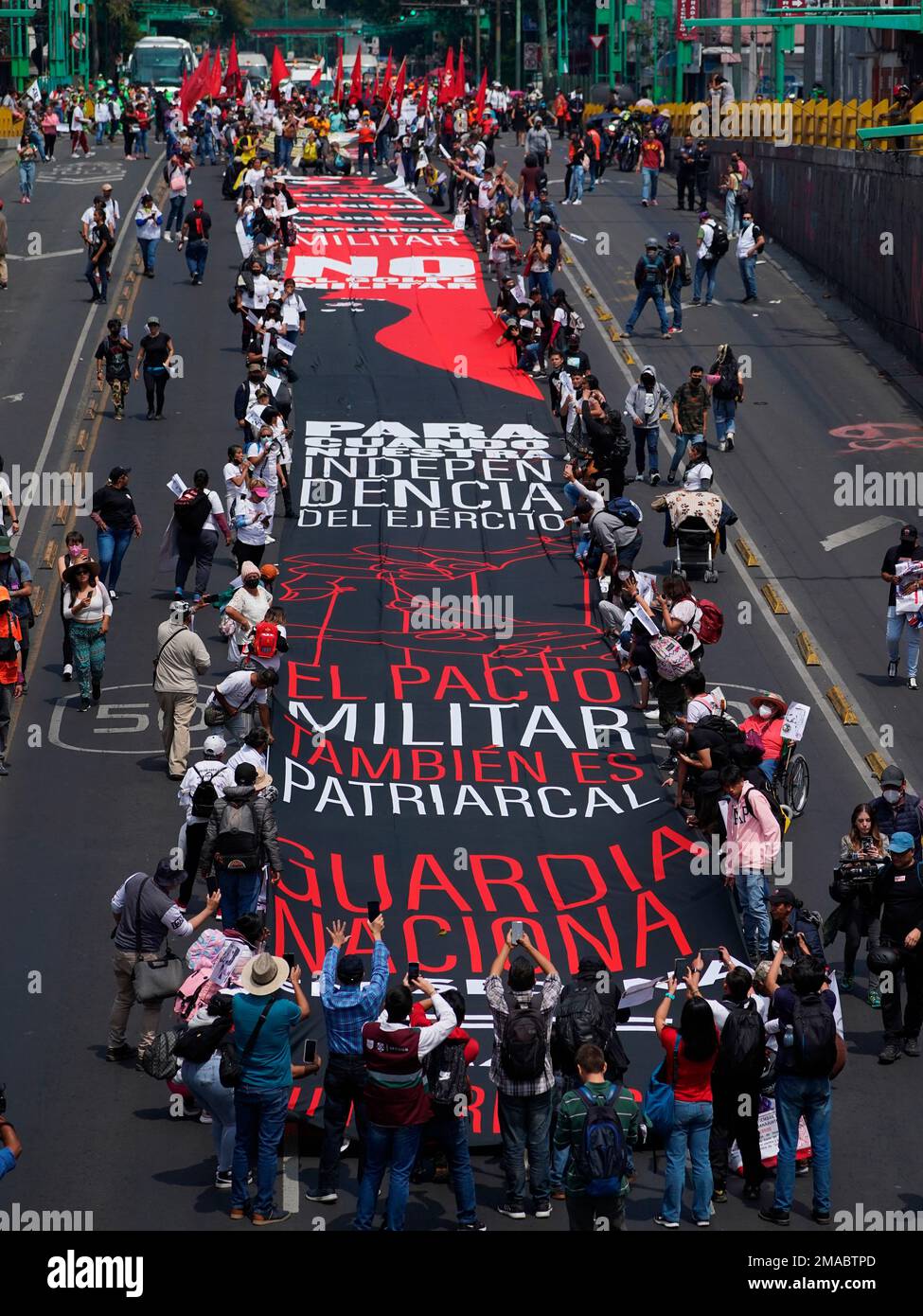 People march in remembrance of the Tlatelolco student massacre, in ...