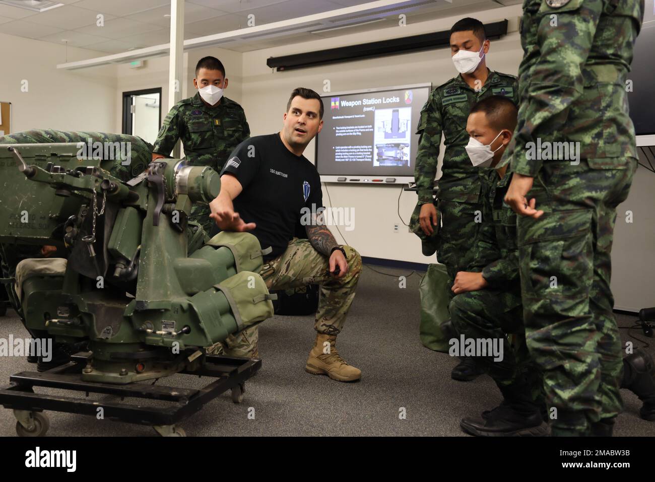 Staff Sgt. Travis Mattoon, Stryker Leaders Course instructor from 1st ...