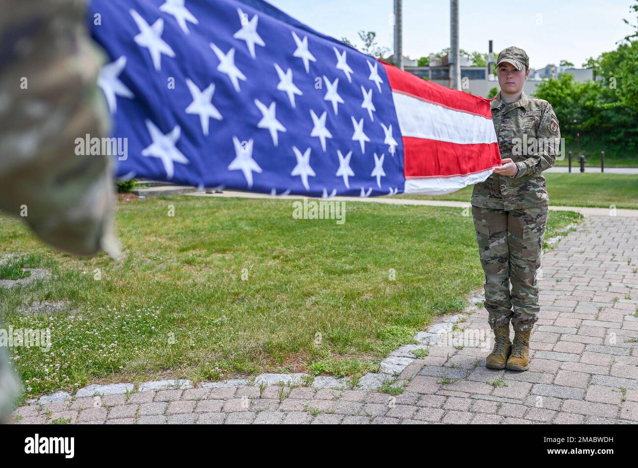 Senior Airman Emma Britton, 66th Force Support Squadron ceremonial ...