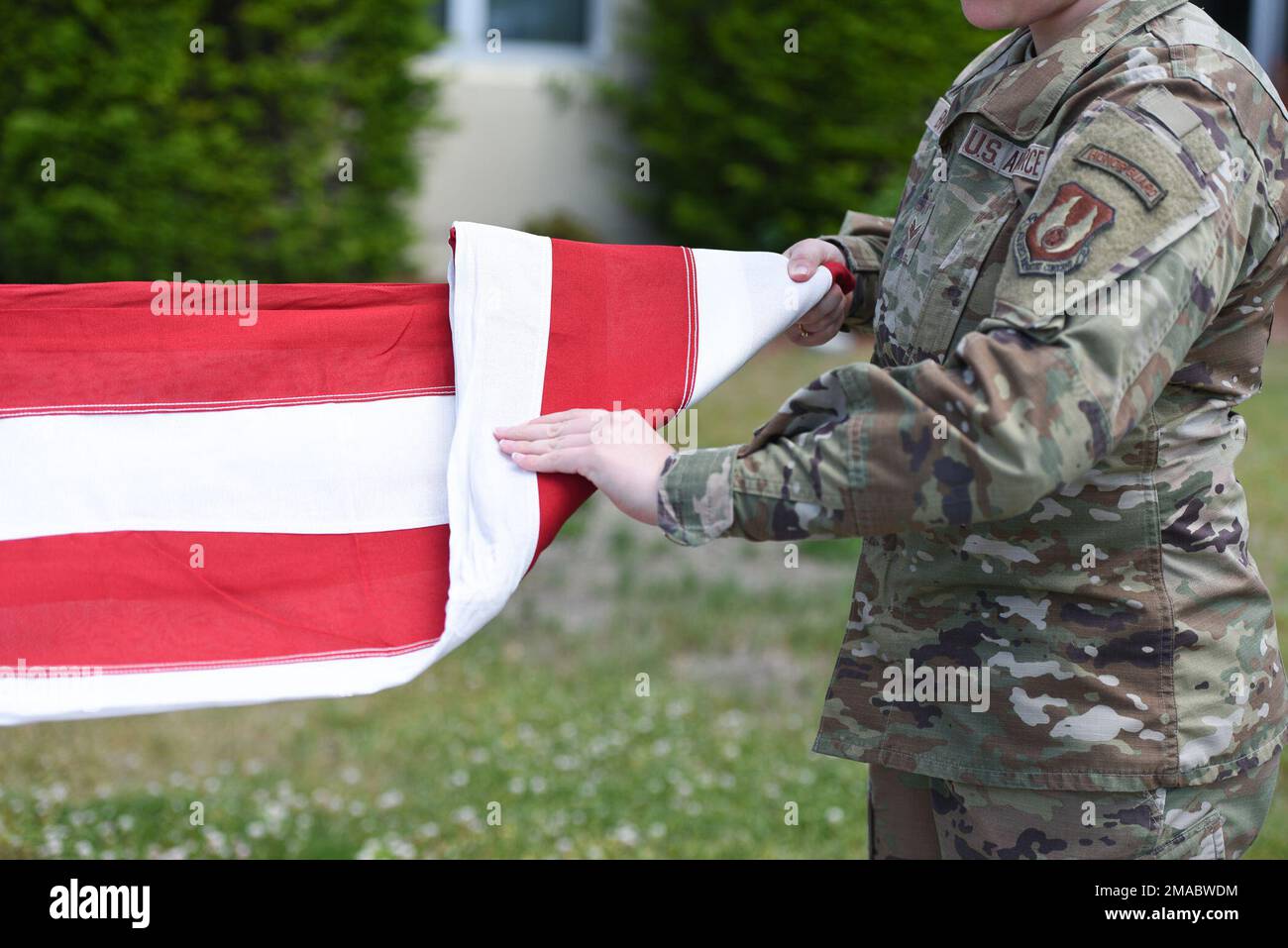Senior Airman Emma Britton, 66th Force Support Squadron ceremonial ...
