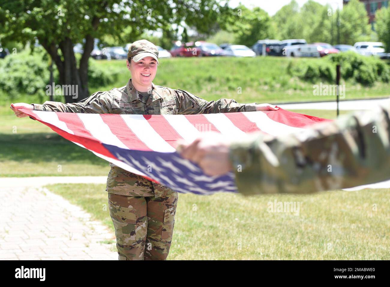 Senior Airman Emma Britton, 66th Force Support Squadron ceremonial ...