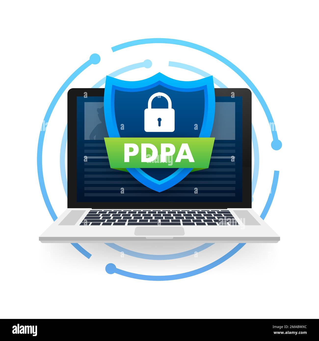 Personal data protection act - PDPA. Secure data. Shield icon. Vector ...