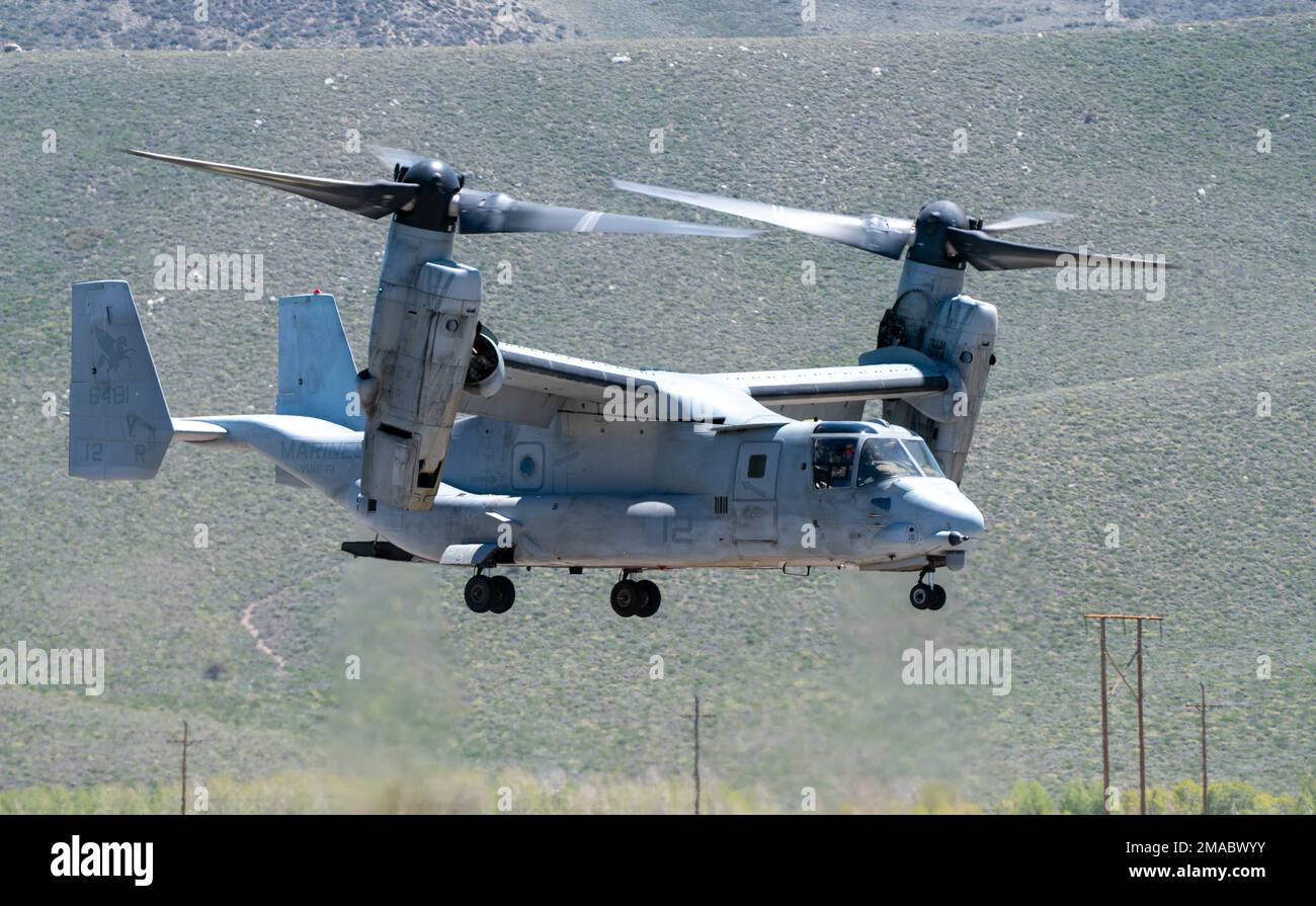 A MV-22 Osprey from the Marine Medium Tiltrotor Squadron 161 (VMM-161 ...