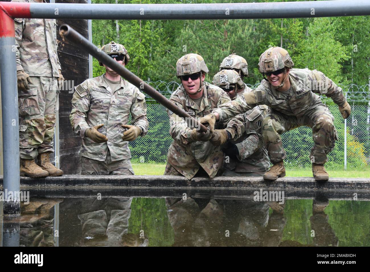 U.S. Soldiers with Company A, 10th Brigade Engineer Battalion, 1st ...